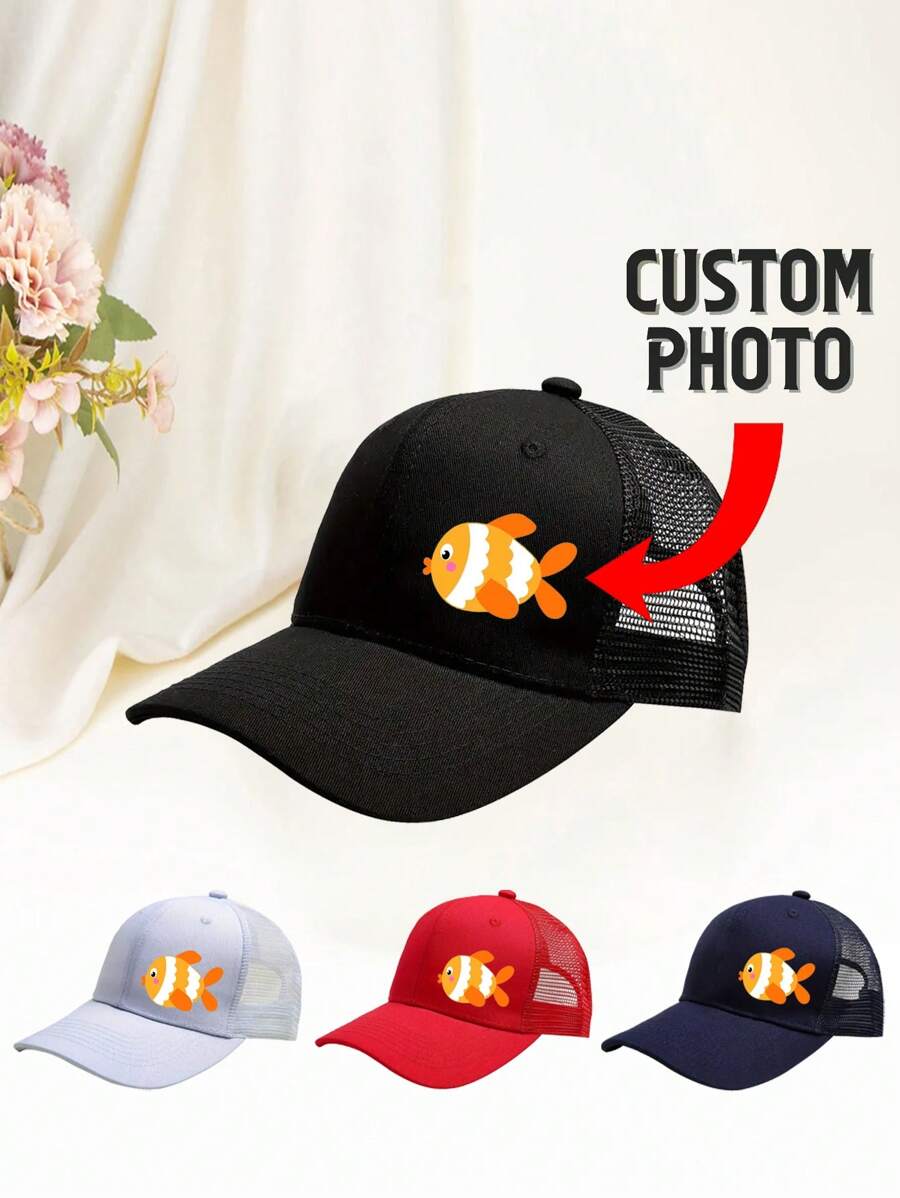 Custom Hat For Men Women, Custom Baseball Cap With Your Text Logo Mesh ...