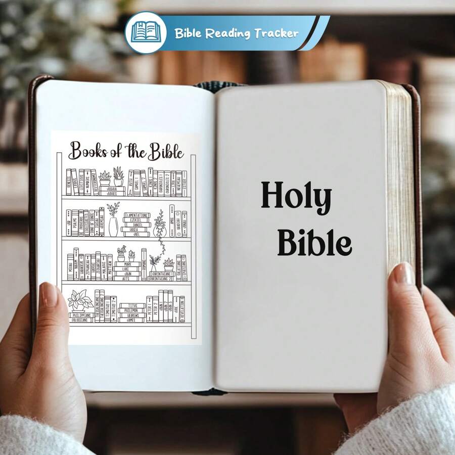 GIURKUU 2 PCS Books Of The Bible Tracker Sticker –Bible Books Shelf ...