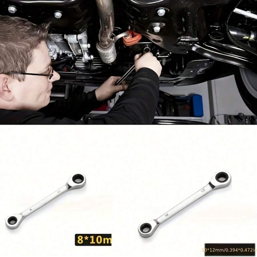 1pc 12-In-1 Professional Ratchet Wrench Set , Double-Headed ...