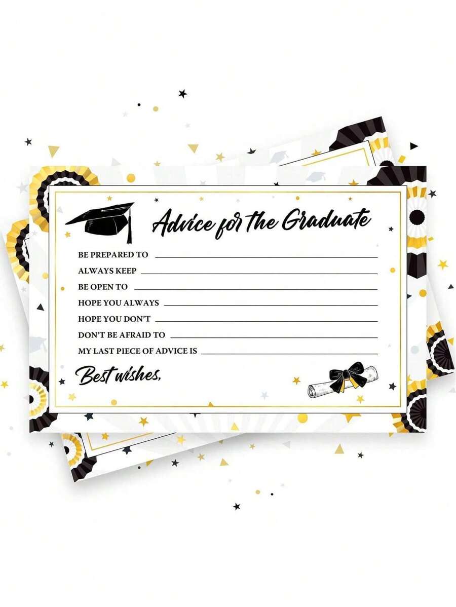 2025 Personalized Graduation Advice Cards, Advice Cards For The ...