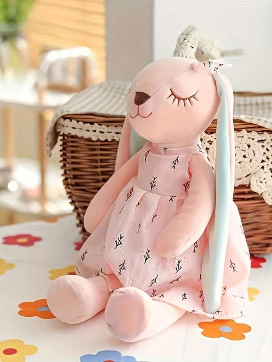 Cuddly Pink Rabbit Plush Toy - Soft PP, Perfect For Easter, Mother's ...