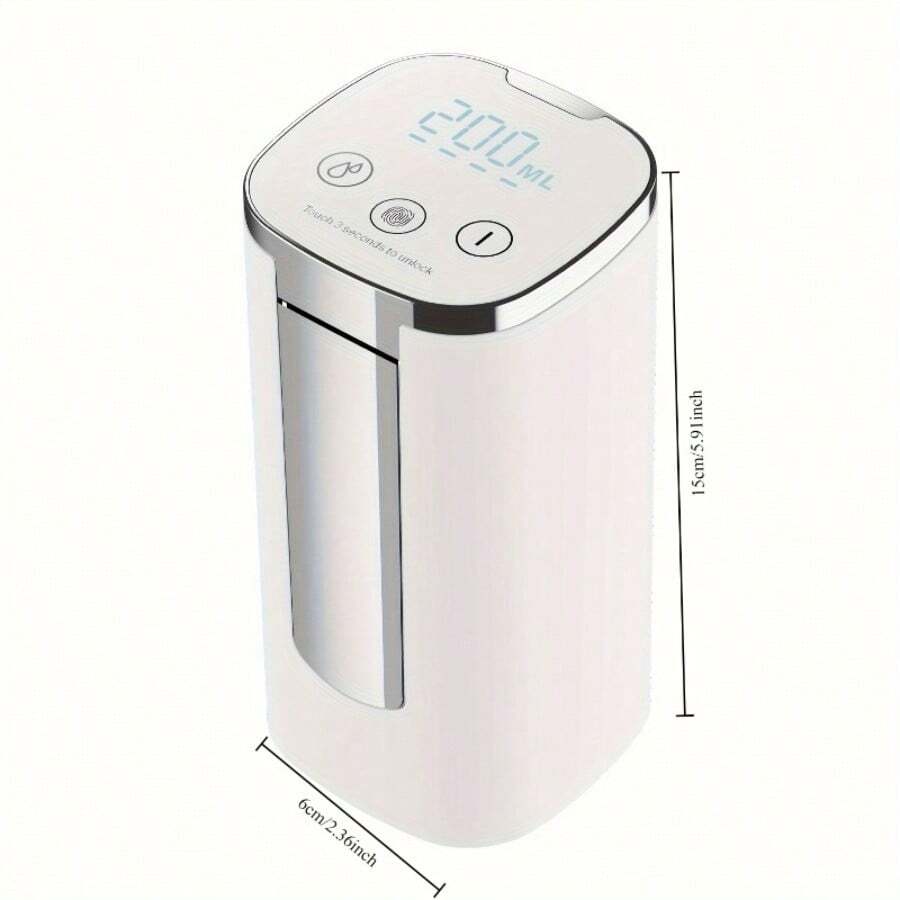 Bomba de agua eléctrica portátil recargable por USB tipo C con pantalla digital para garrafones ...