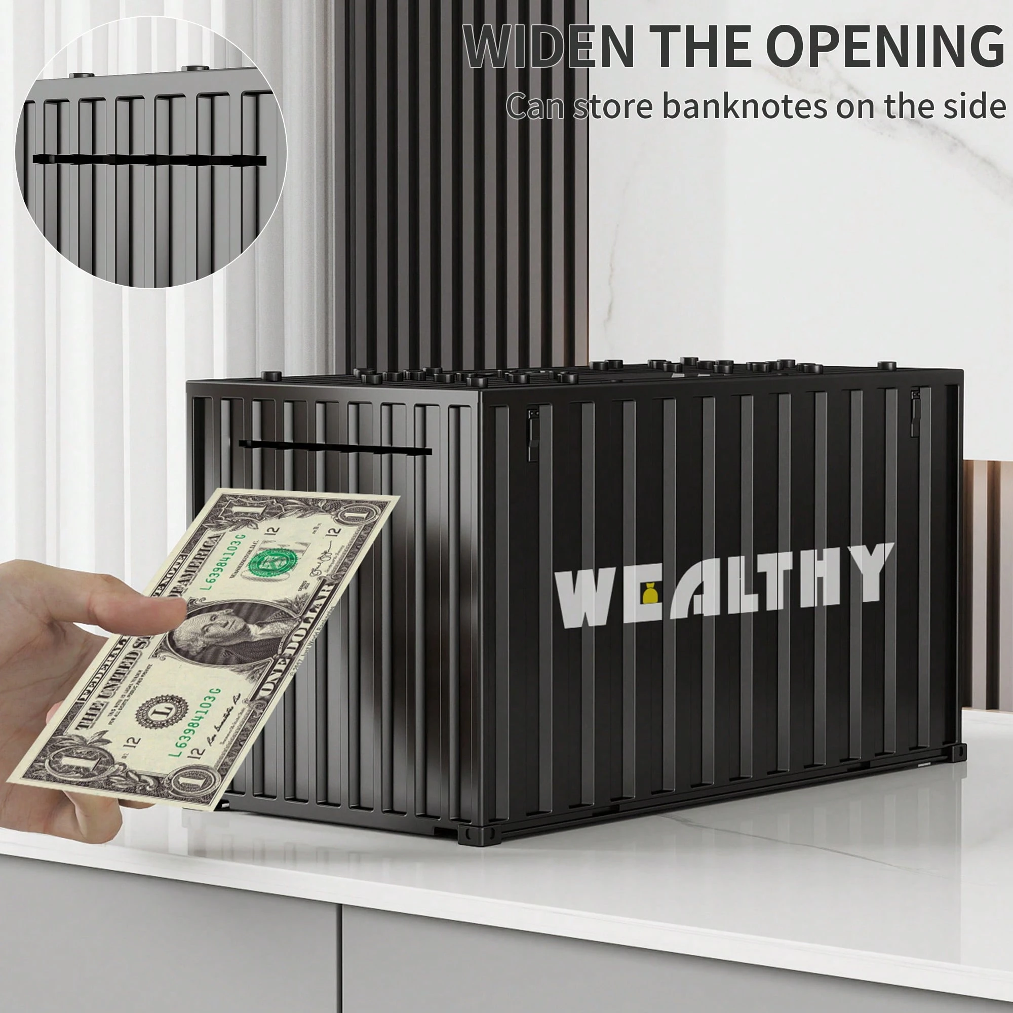 Large Digital Counting Piggy Bank, Automatic Counting Coin Bank For U.S ...