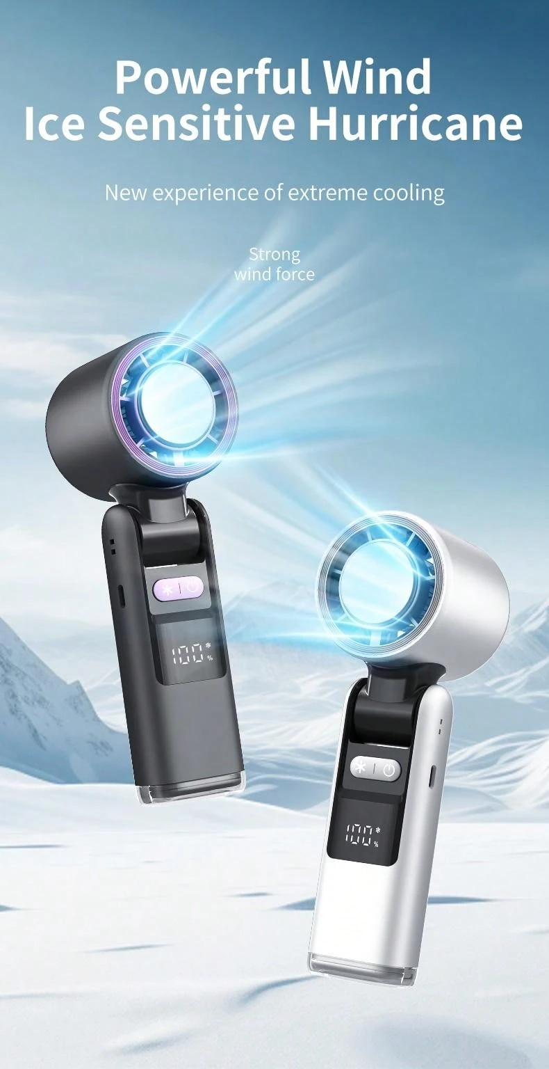 2025 Semiconductor Turbo Handheld Fan With Rapid Cooling, High Airflow ...