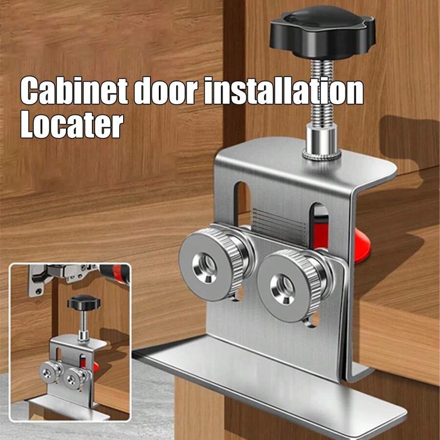 1pc Professional Stainless Steel Cabinet Door Adjustable Mounting Jig ...