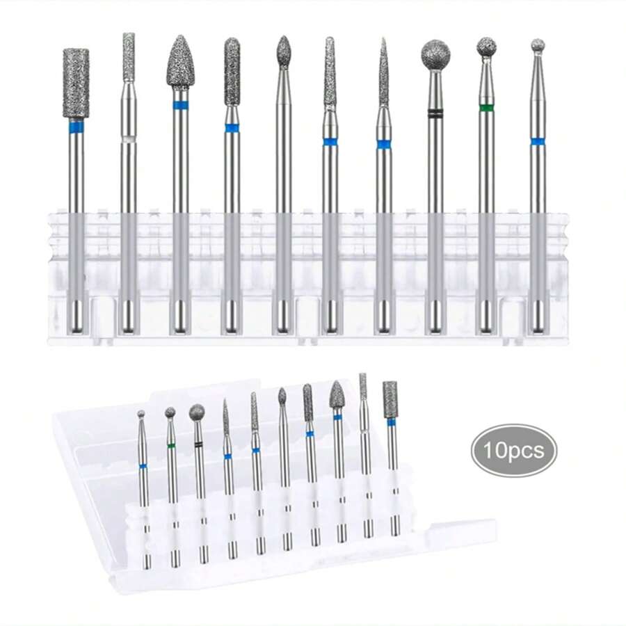 10 Pieces Nail Drill Bit Sander, 332 Electric Nail File Diamond ...