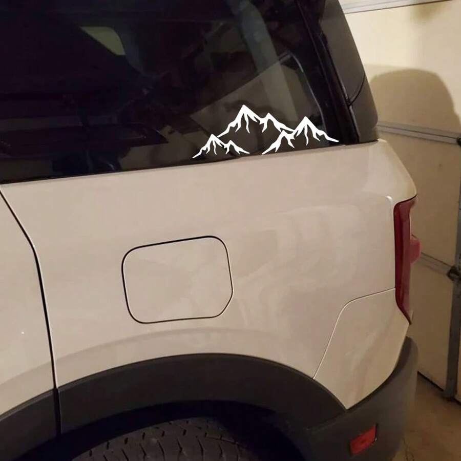 1 Pc Mountain Range Car Sticker, Waterproof Vinyl Mountain Ridge ...