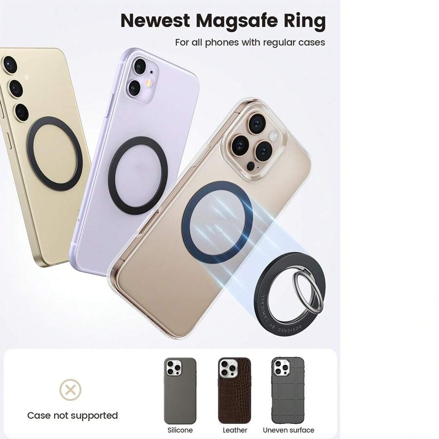 4 PCS Powerful Magnetic Ring -For MagSafe Sticker Ring - Mag Safe Ring ...