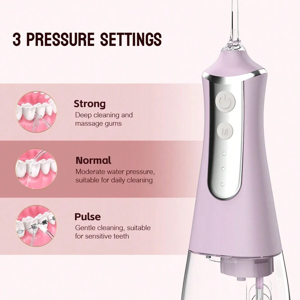 Dental Floss Portable Cordless Oral Irrigator With 3 Cleaning Modes ...