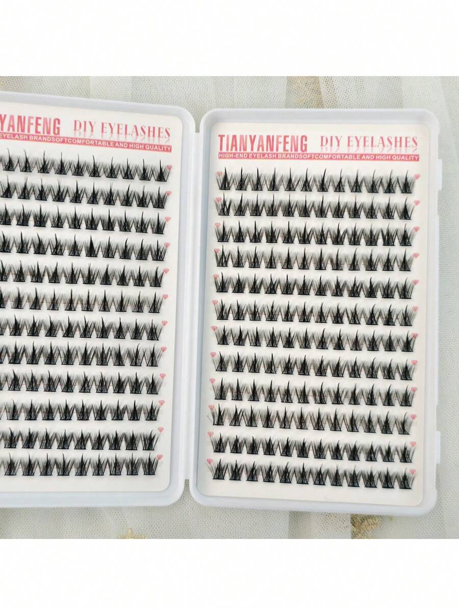 24 Pairs 288pcs Thick Demonic False Eyelashes, Lash Extension Volume, No Glue Needed, Lash Book ...