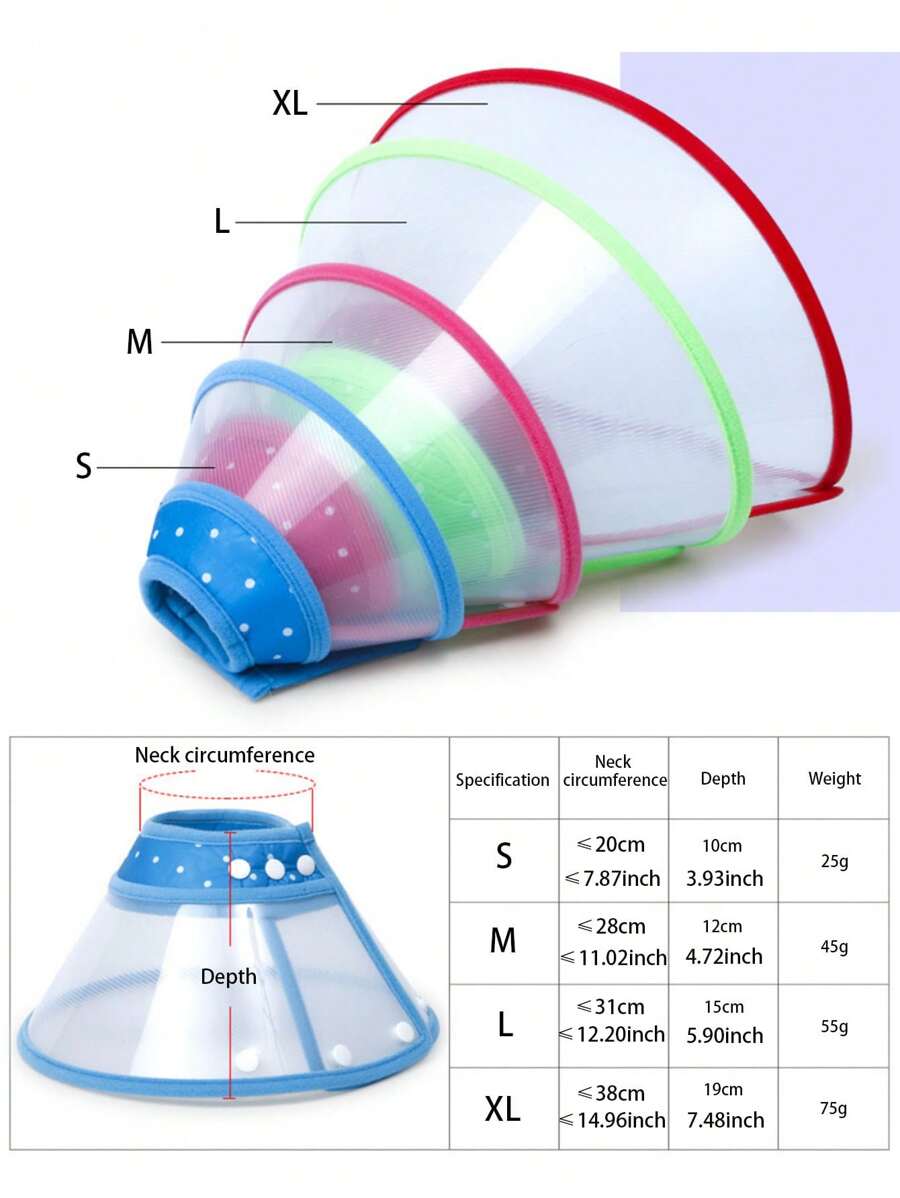 Anti-Lick Bite Pet Collar For Cats And Dogs - Elizabeth Circle Design ...