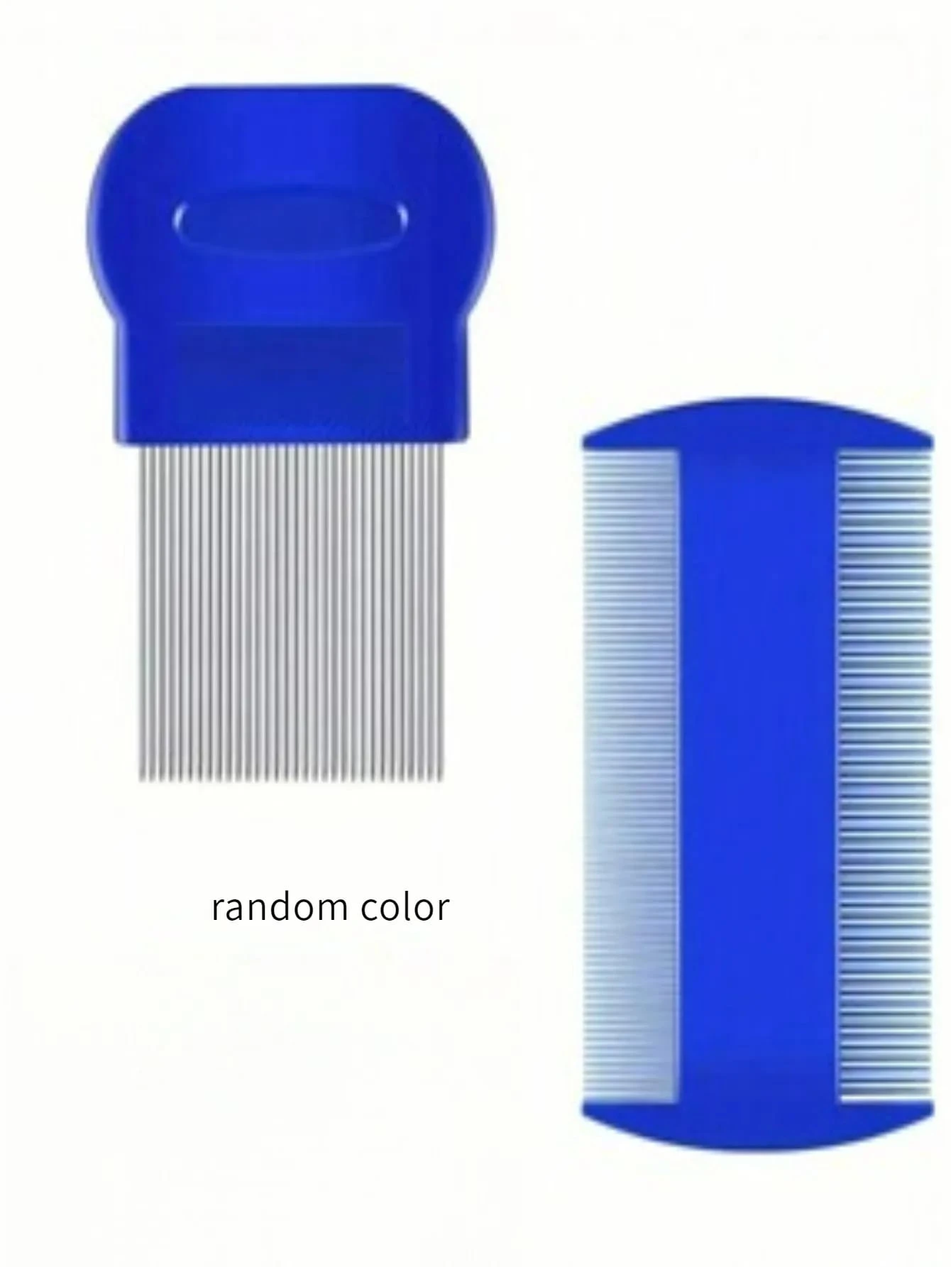 2pcs Pet Flea Comb Set, High Density Teeth Flea & Lice Removal Brush ...