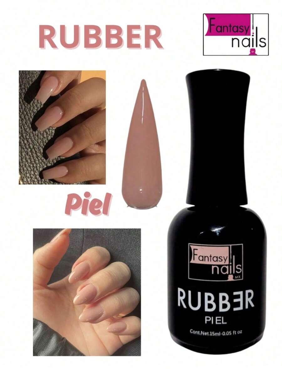 1 Pieza - 15 ml Gama 6 pzas RUBBER Fantasy Nails / Rubber Cristal ...