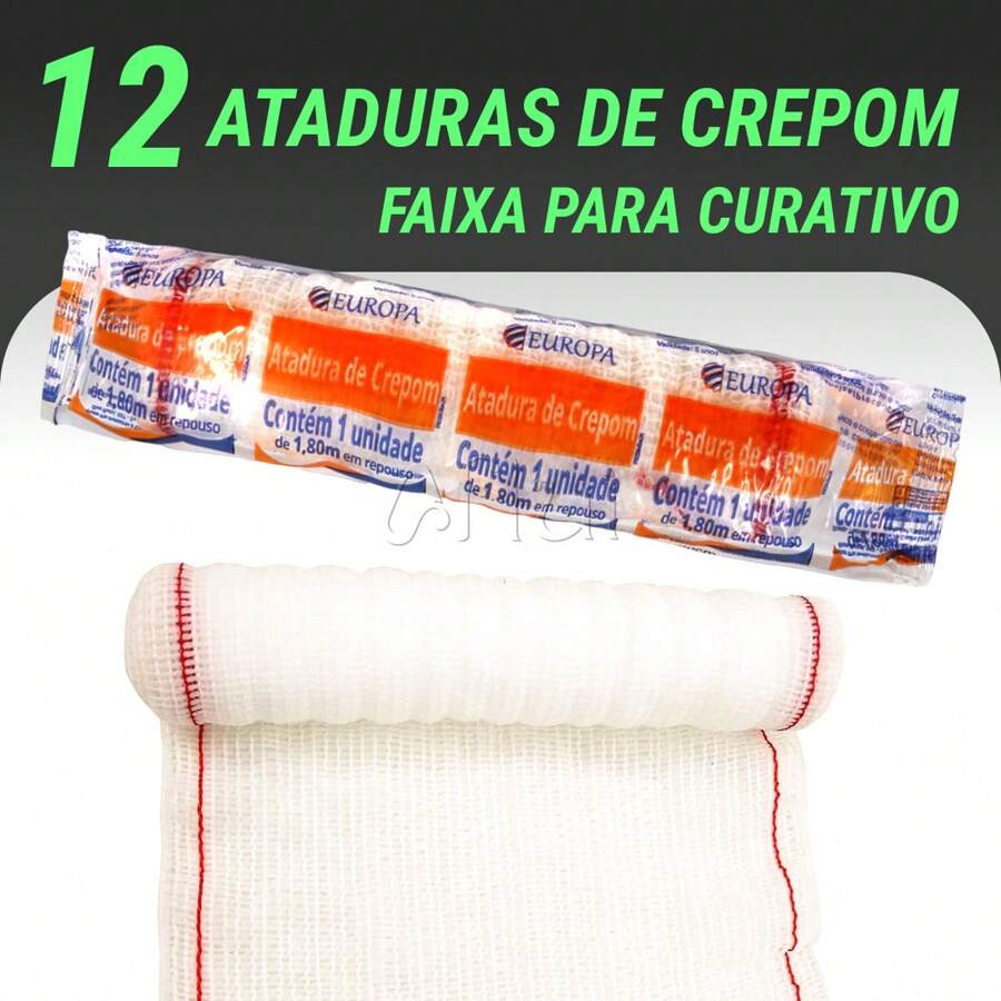 Atadura de Crepom 12 Rolos Faixa Curativo 10cm x 1,80m Europa PolarFix | SHEIN Brasil
