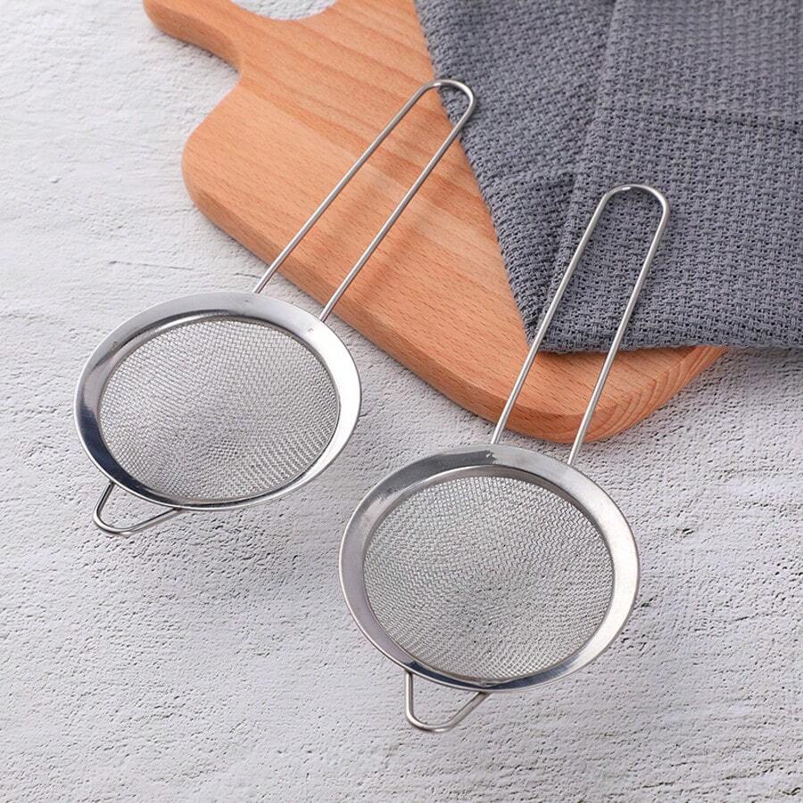 Stainless Steel Colander, Kitchen Household Strainer Ladle Oil Skimmer ...