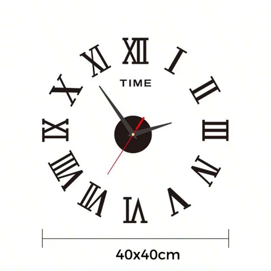 3D Acrylic Digital Wall Clock Roman Numerals Design Mirror Wall Clock ...
