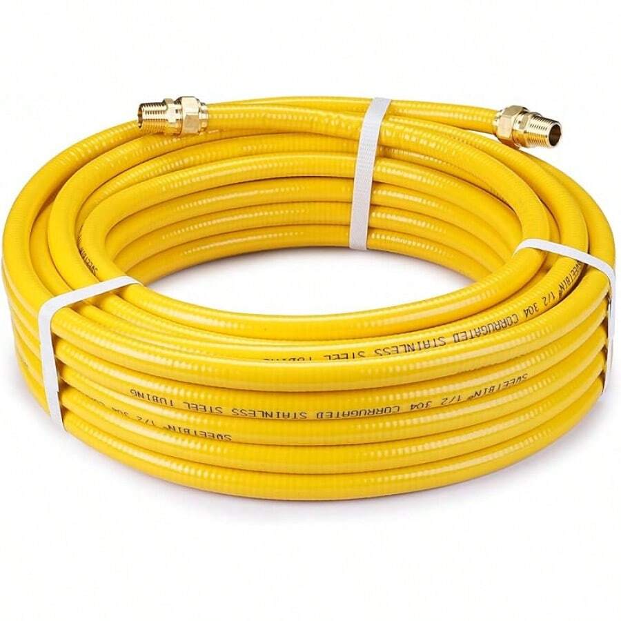 70FT 1/2" CSST Gas Line Hose, 1/2 Inch Flexible Line For Natural Gas ...