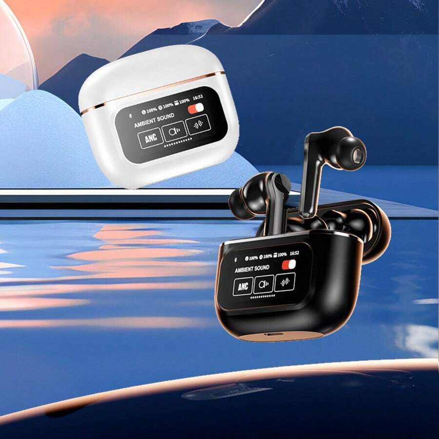 HACFUN Smart Touch Screen ANC Active Noise Cancellation Wireless ...