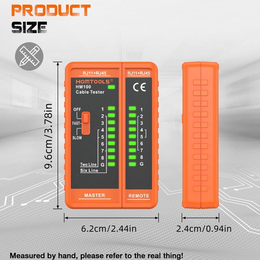 Network Cable Tester, With RJ45 RJ11 Port, Ethernet Cable Tester Tool ...