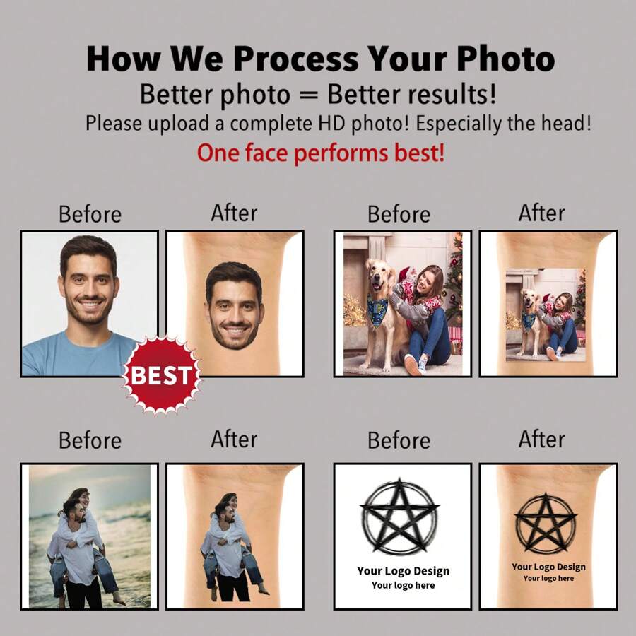 4th Of July Custom Tattoos - Party In The USA - Temporary Tattoos Fake ...