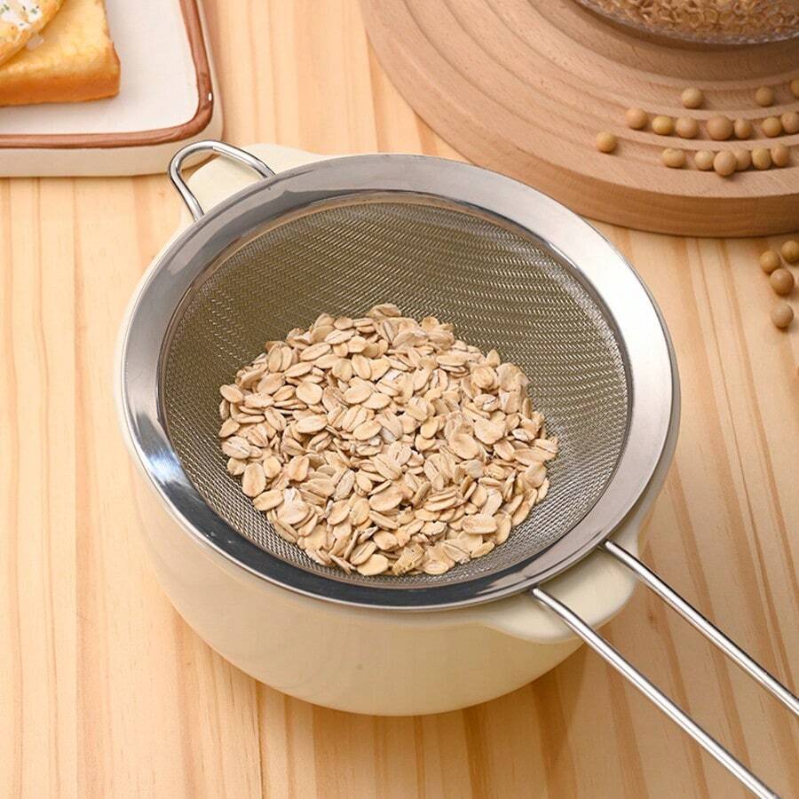 Stainless Steel Colander, Kitchen Household Strainer Ladle Oil Skimmer ...