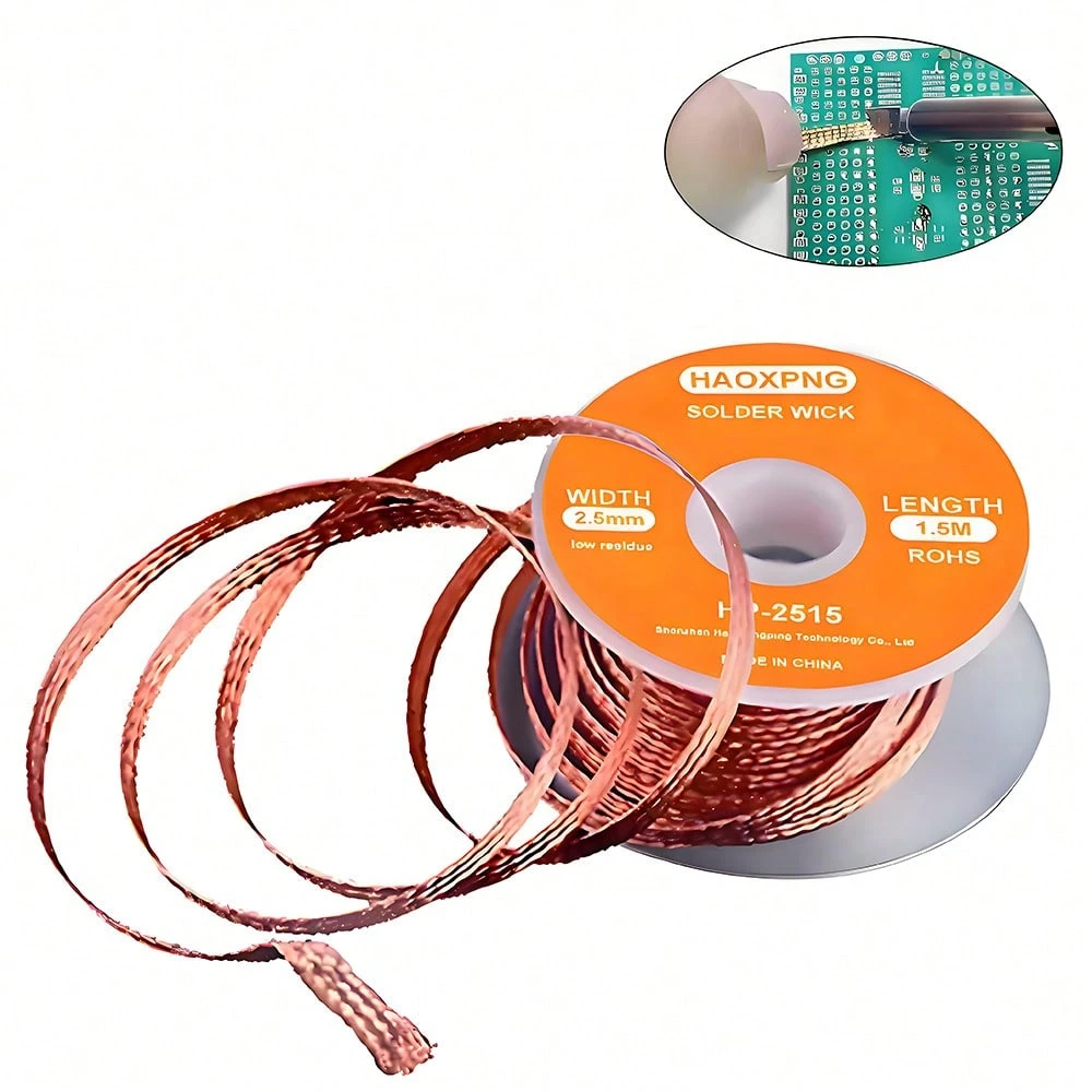 HAOXPNG Soldering Wick Desoldering Braid Tape Copper Tin Solder Removal ...