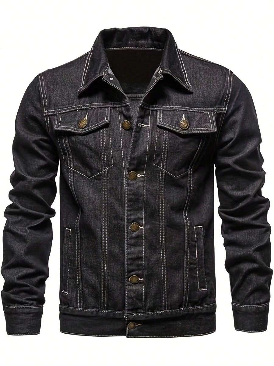 Men's Classic Fitted Denim Jacket | SHEIN USA