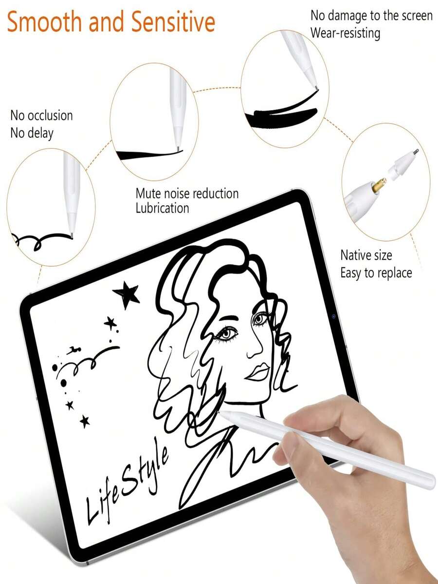 4 Packs Replacement Tips Compatible With Apple Pencil 2nd Generation ...