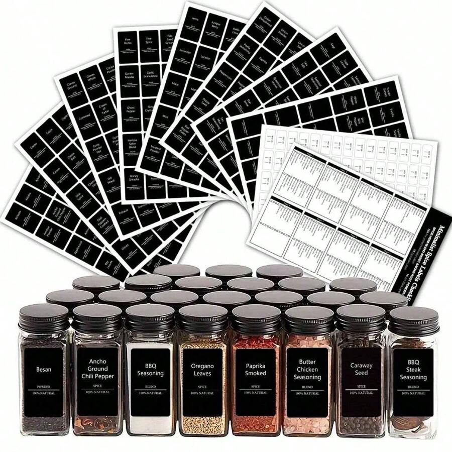 275 Stickers For Spice Jars, Universal Labels, Waterproof And Labels ...