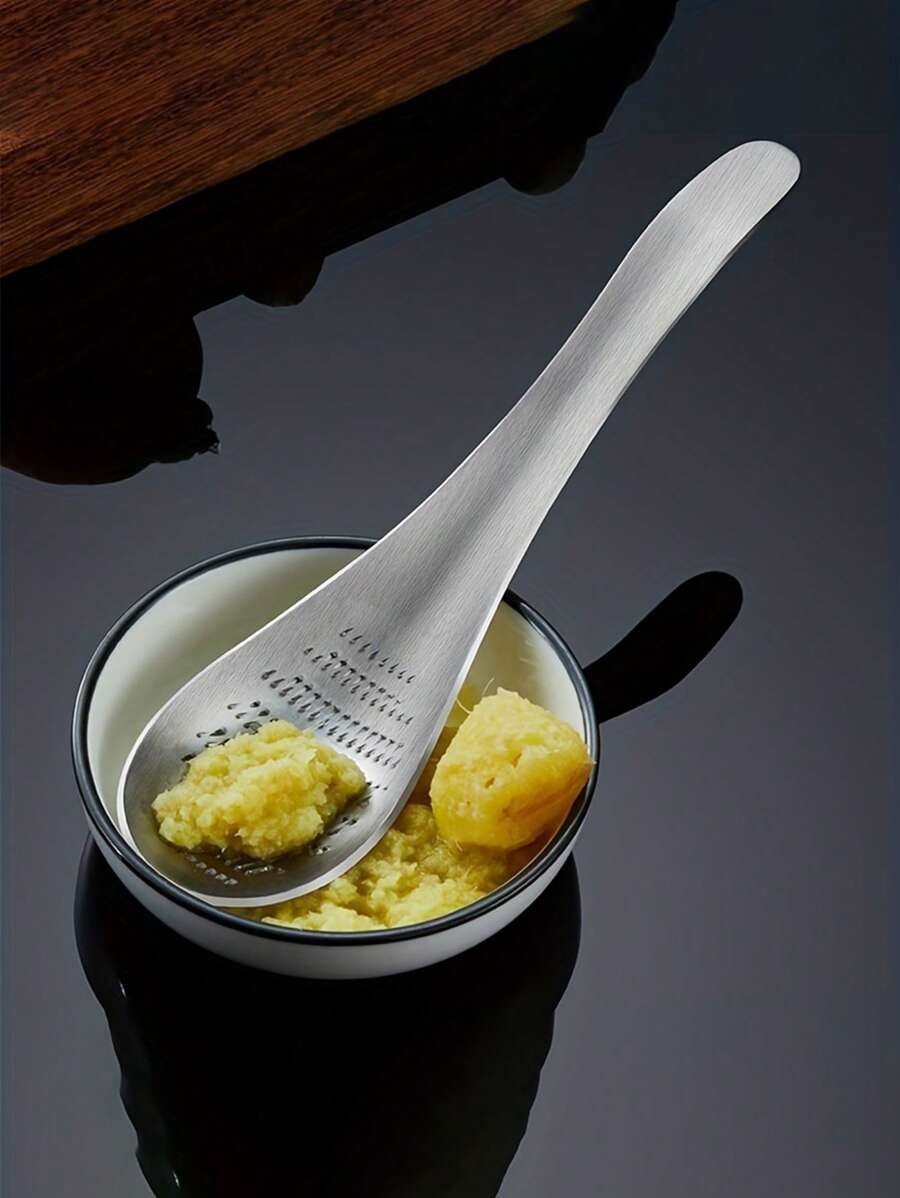 Stainless Steel Ginger Grater Spoon, Manual Garlic Masher, Uncharged ...