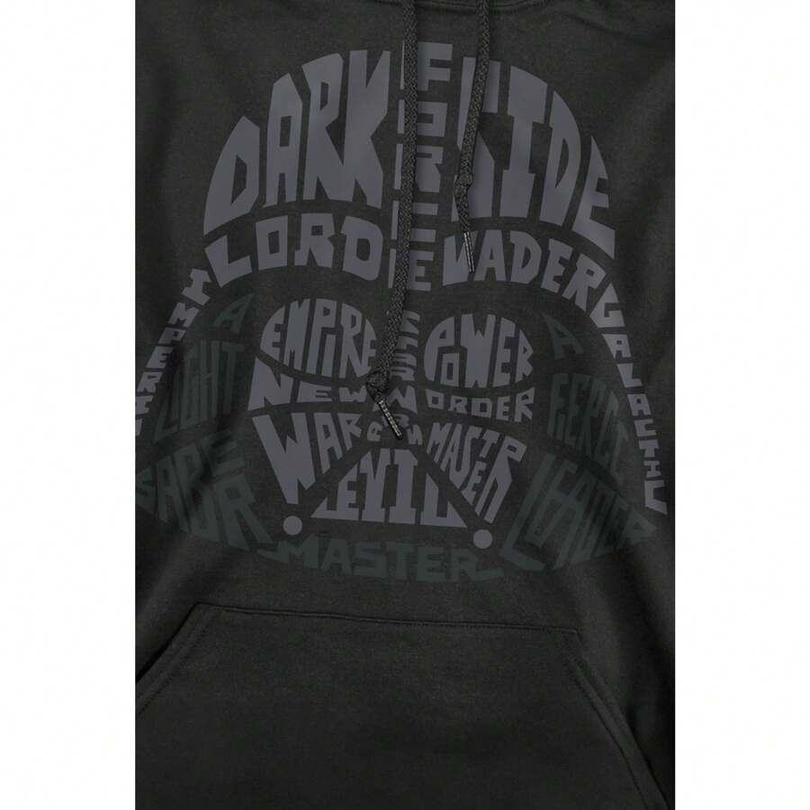Star Wars Mens Darth Vader Text Head Hoodie (Black) | SHEIN UK