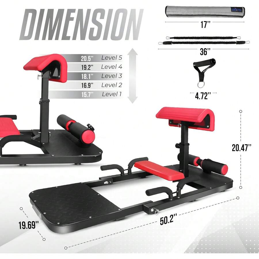 Yes4All Hip Thrust Machine Including Resistance Bands, Glute Machine ...