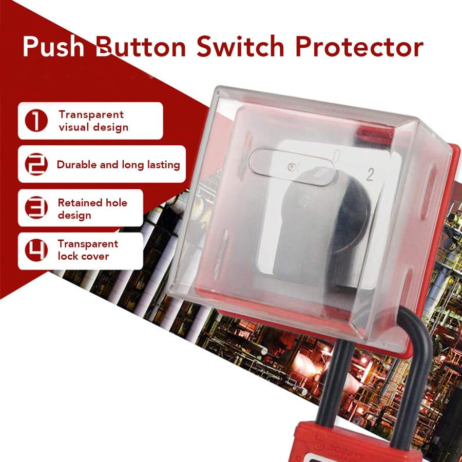 Push Button Switch Protector Waterproof Transparent Emergency Stop ...