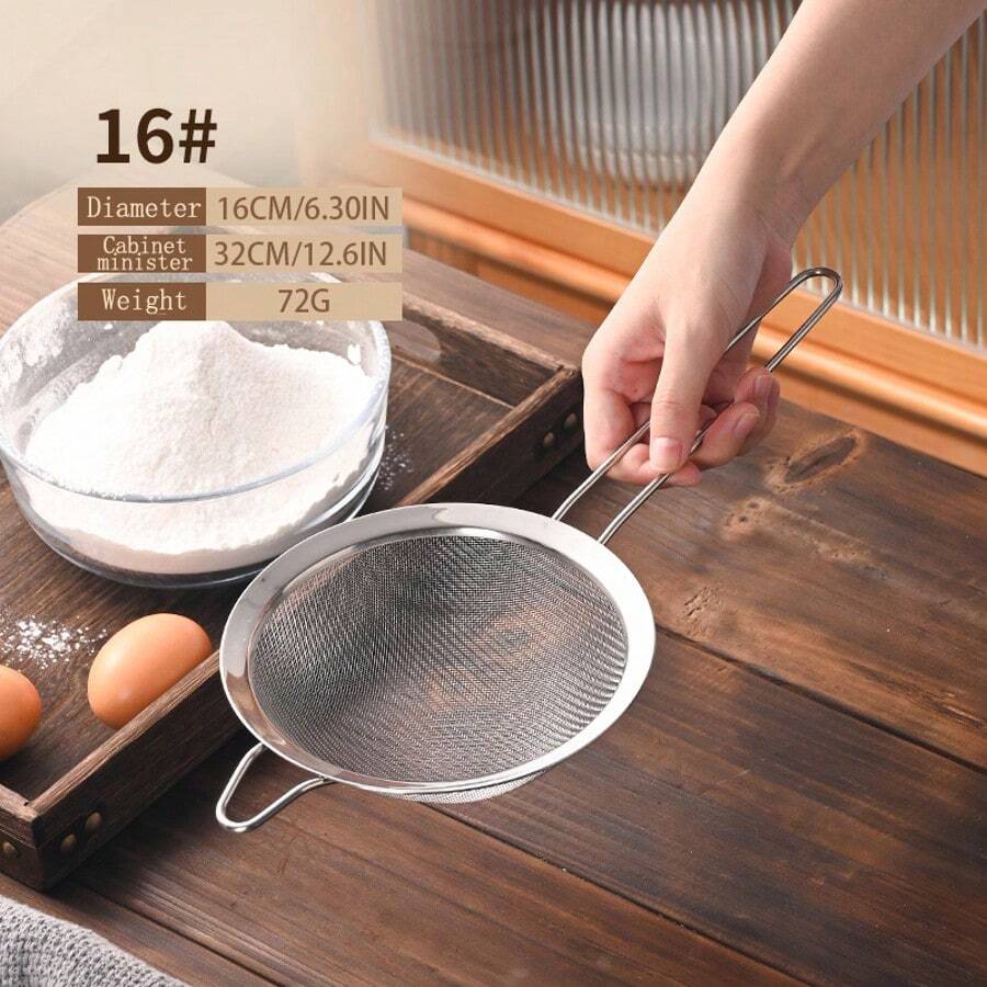 Stainless Steel Colander, Kitchen Household Strainer Ladle Oil Skimmer ...
