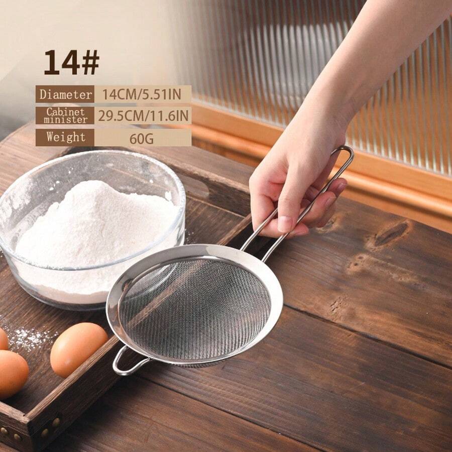 Roestvrijstalen zeef, keuken gebruik gaas pollepel olie skimmer, bonen ...