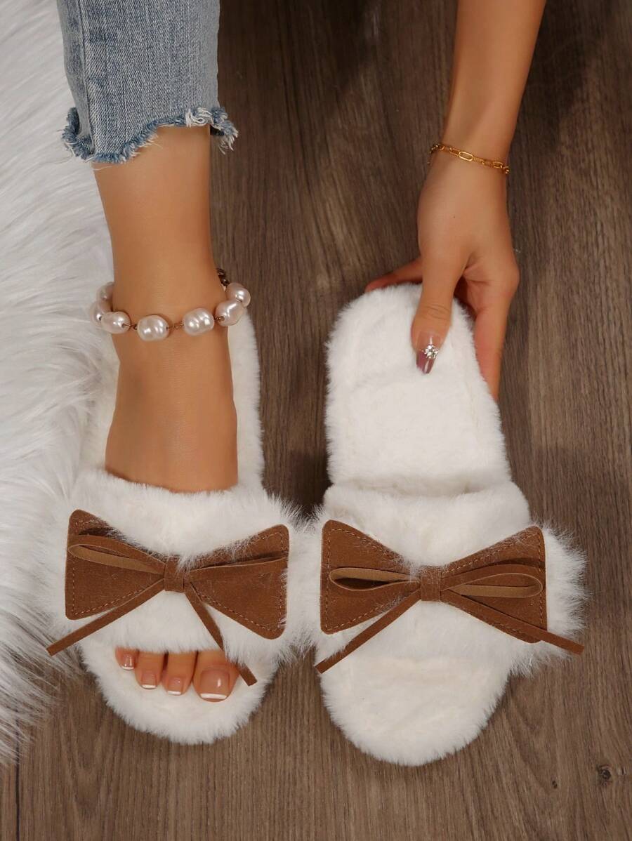 Fairy Style French Fur Slippers For Women To Wear Outdoors 2025 New ...