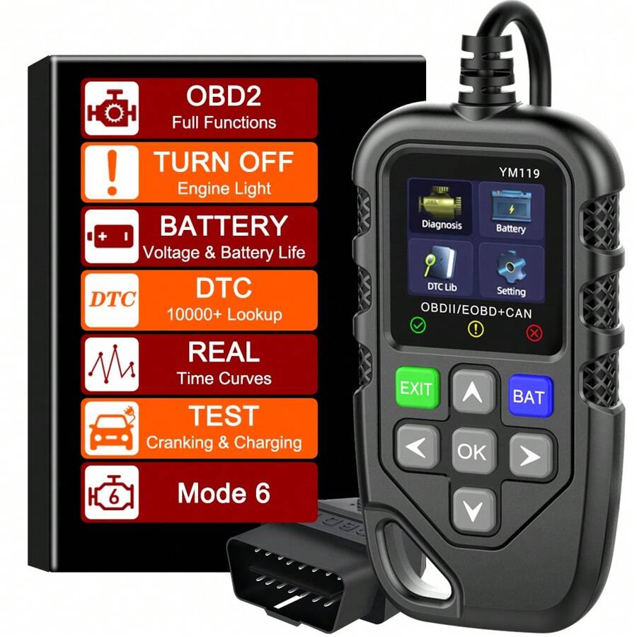 OBD2 Code Reader Car Auto Diagnostic Tool Multi-Language OBDII Scanner ...