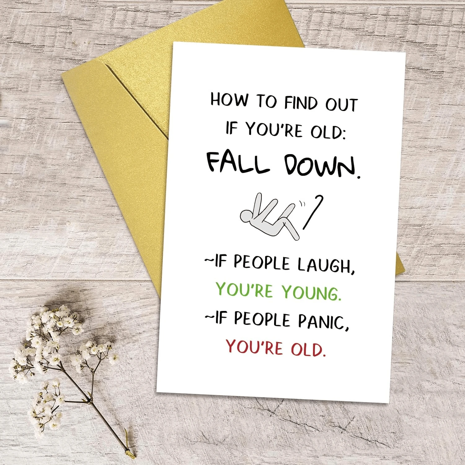 1Pc Funny Getting Older Birthday Card For Men Women, Snarky Old Age ...
