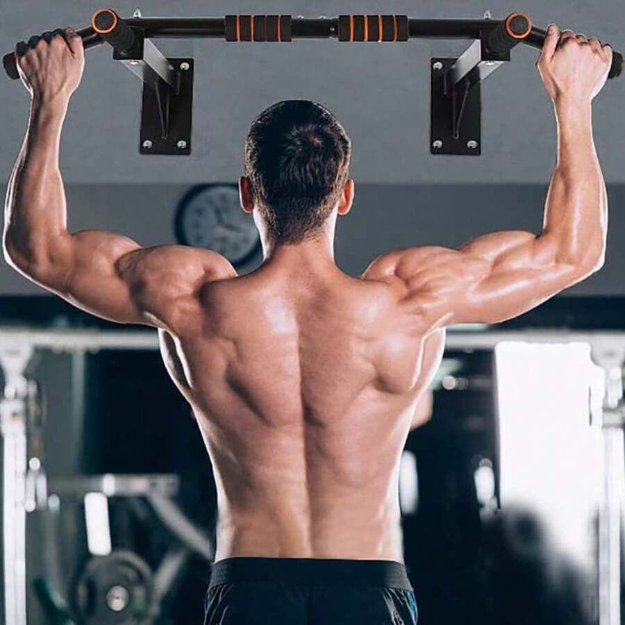 Wall-Mounted Pull-Up Bar Single Bar Home Door Chin-Up Frame Dual Bar ...