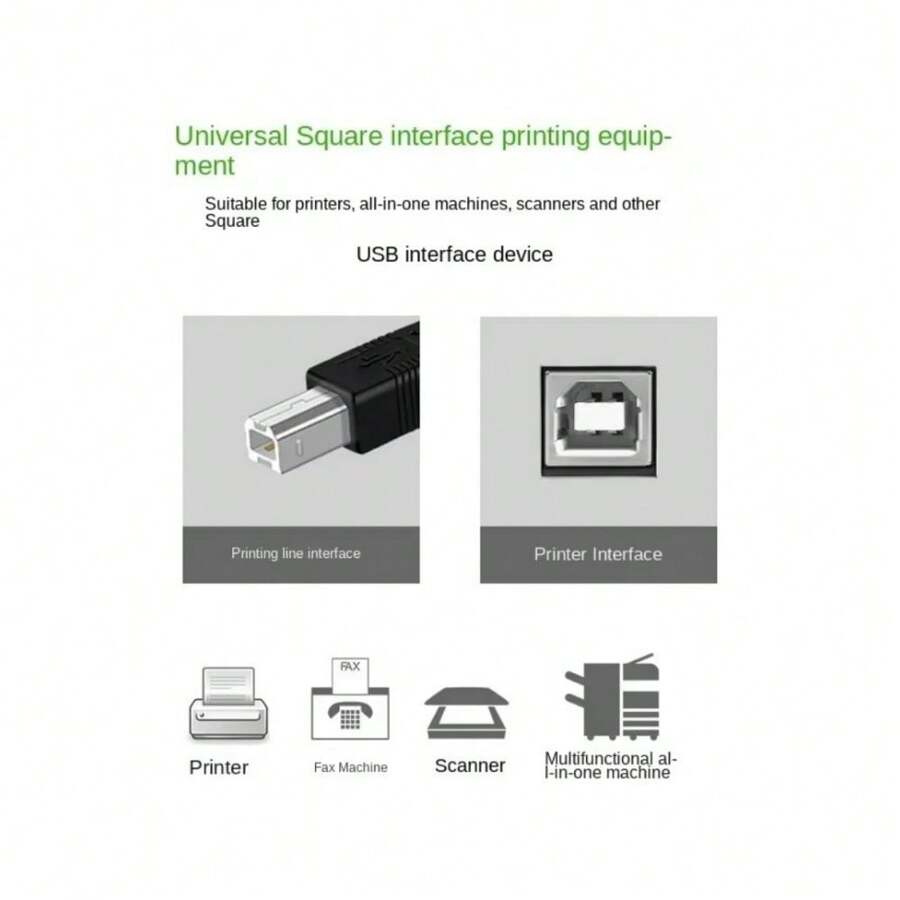 USB High Speed 2.0 A To B Male Cable For Canon Brother Epson Printer ...