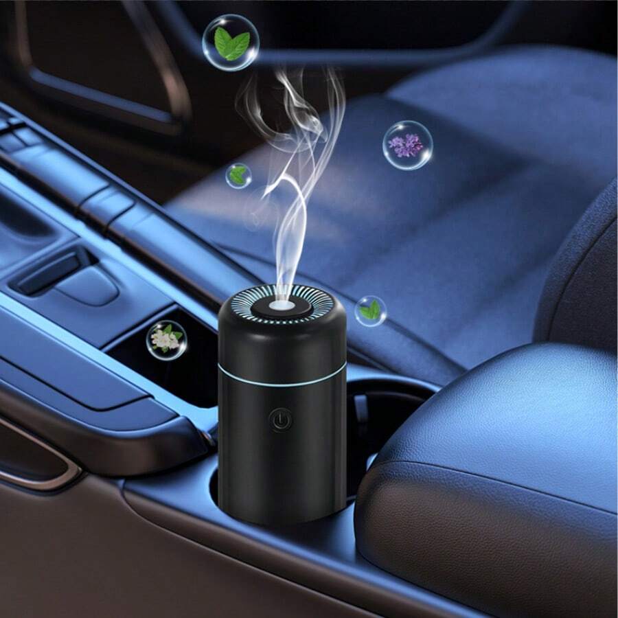 Car Aromatherapy Diffusers For Essential Oils,Mini USB Air Scent Small Humidifier With 7-LED ...