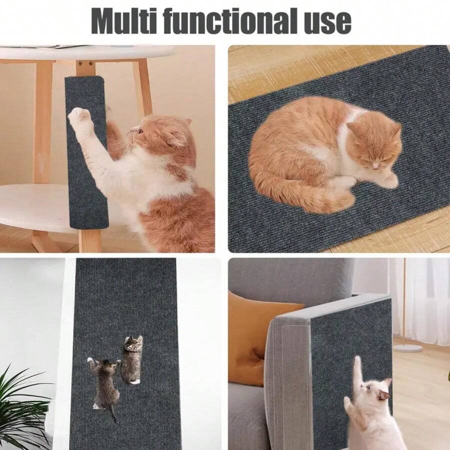 Anti Cat Scratch Mat Trimmable Self-Adhesive Carpet Mat Pad Cat Pet ...