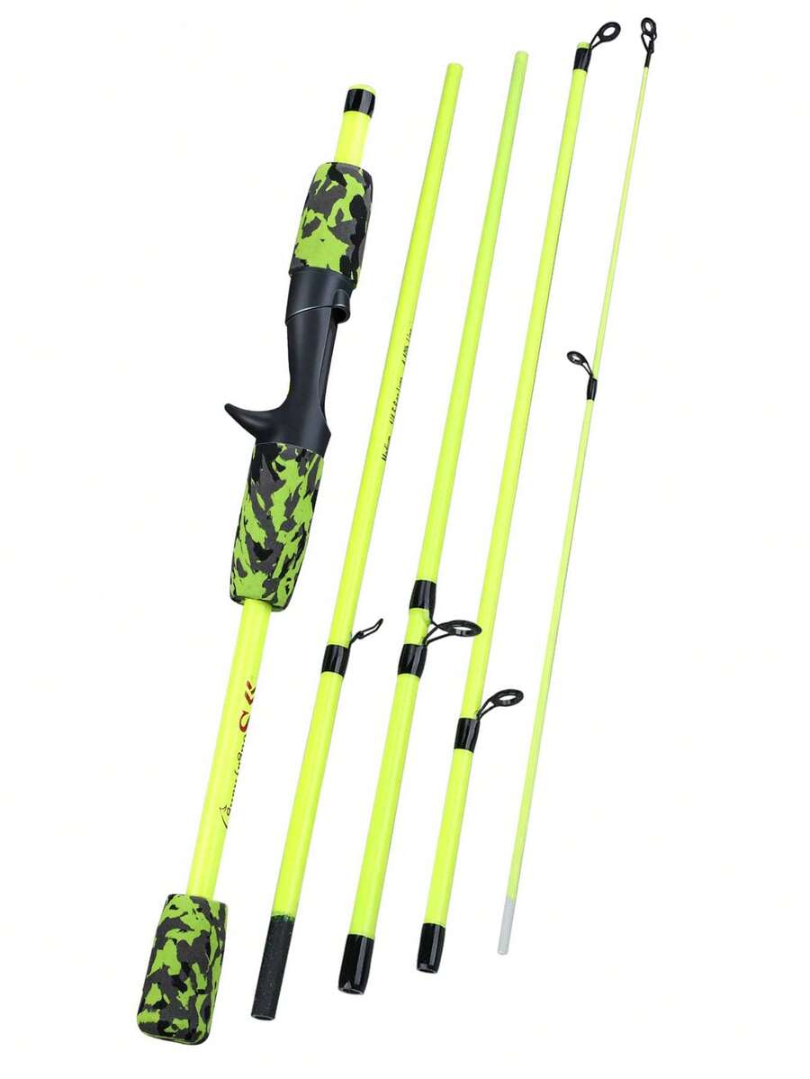 SOUGAYILANG 5-Sections Jointed Fiberglass Spinning Rod & Casting Rod 3 ...