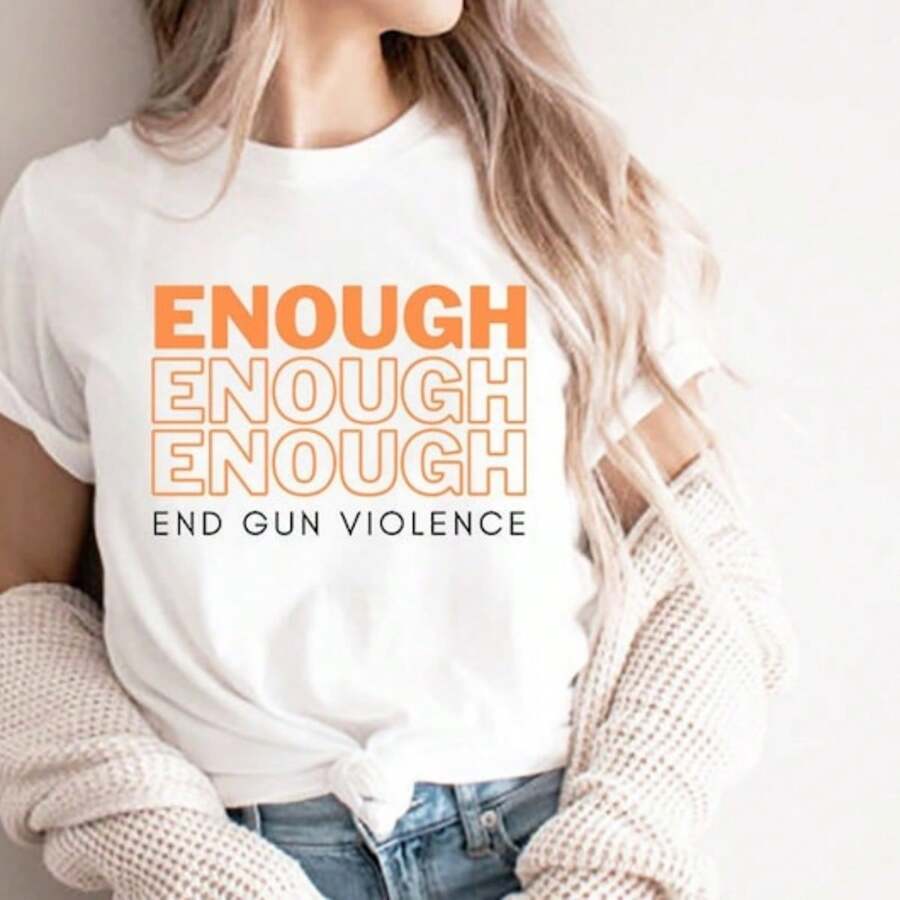 Enough End Gun Violence SVG PNG, No More Silence Svg, No Gun Awareness ...