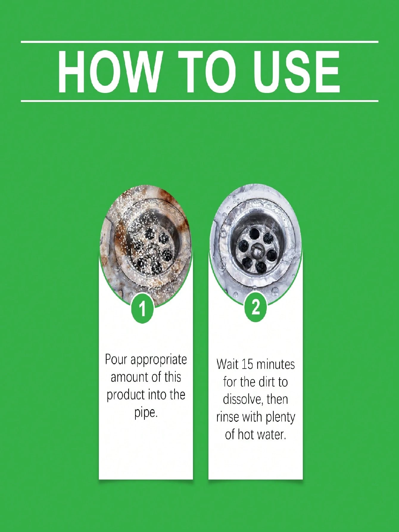 200g Pipe Cleaning Powder, Clears Hair And Grease Clogged Drains for ...