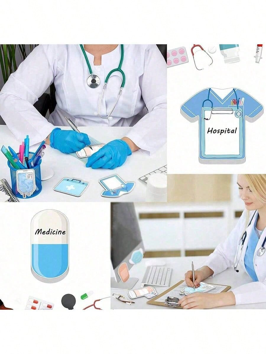 multibey 8pcs Hospital Themed Sticky Notes, Multispec Paper Memo Pads ...