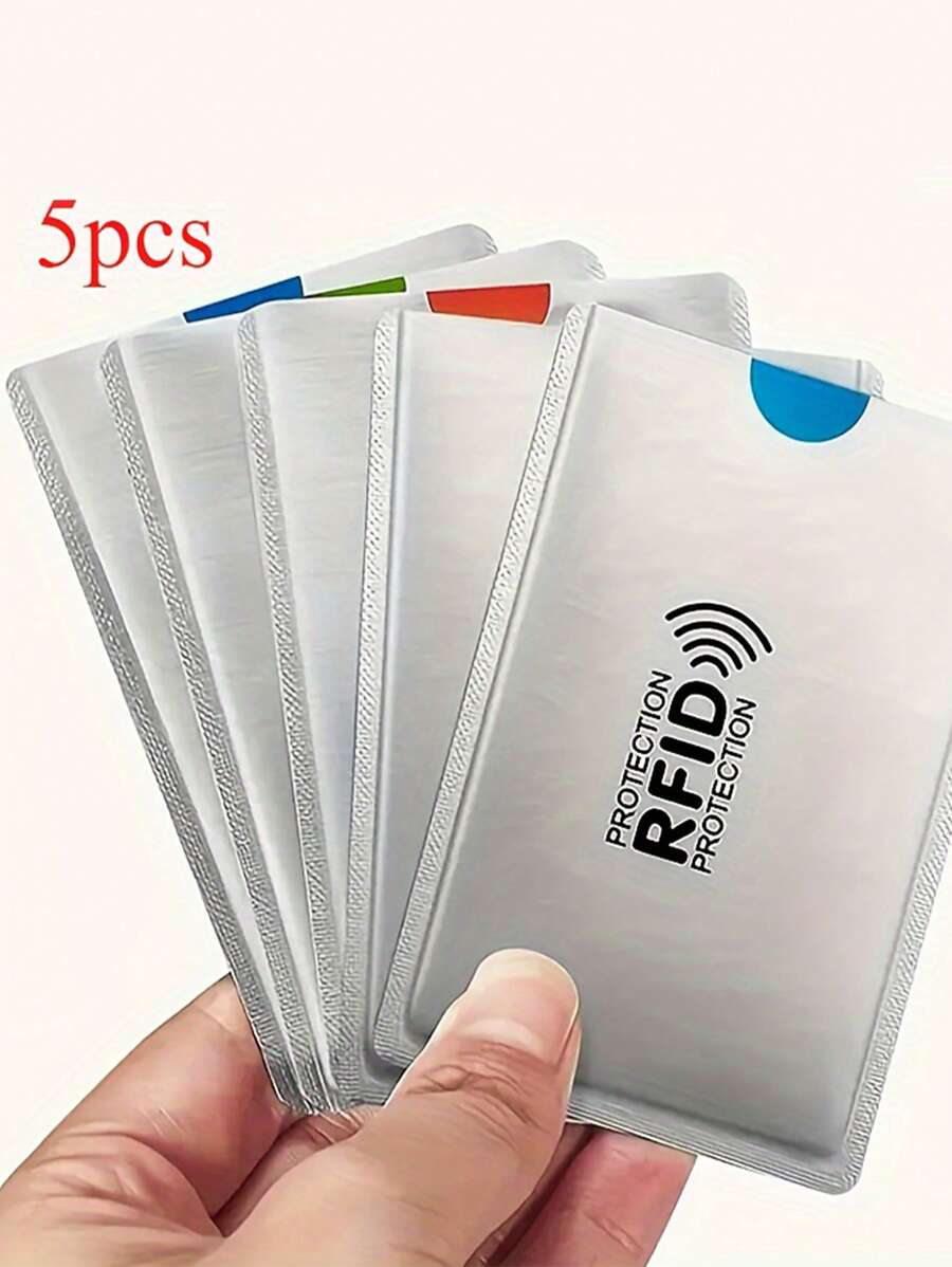 5pcs RFID Blocking Card Sleeves - Anti-Theft, NFC Shielded ID & Credit ...