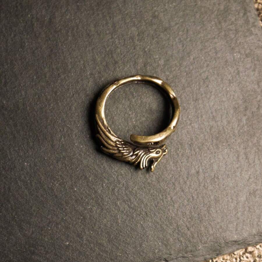 1 Stück Ring im Ramadan-Stil, Kupferring, bronzefarbener Goldring, ein ...