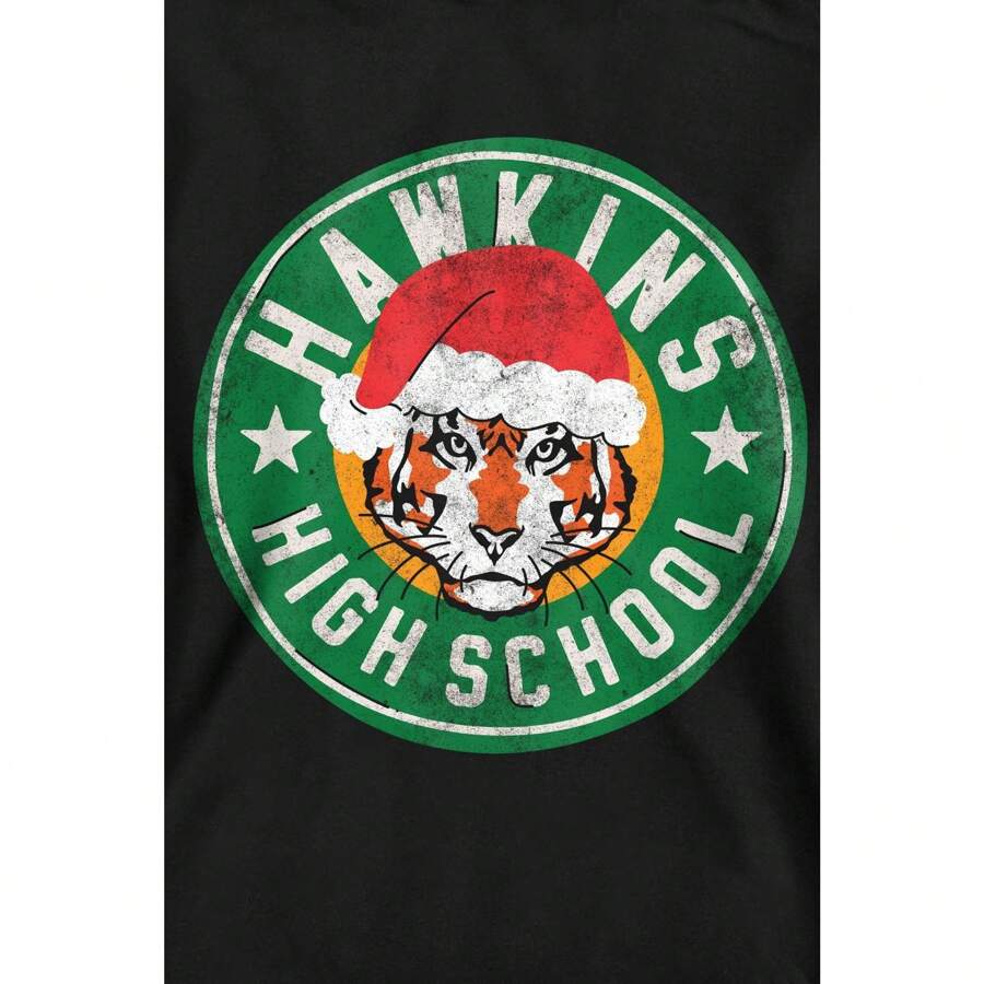 Stranger Things Unisex Adult Hawkins High School Christmas Logo ...