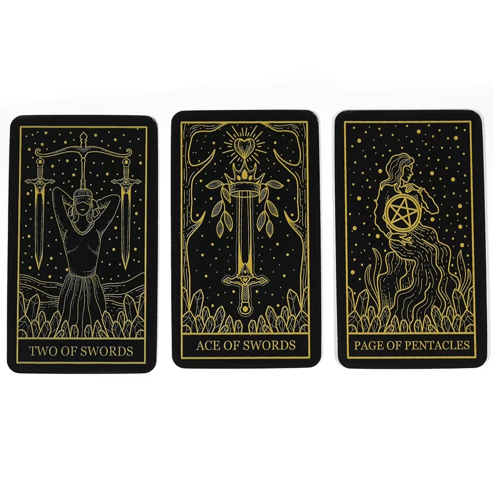 Eighty Eight Miracles Mystical Black Tarot Cards For Beginner Tarot ...